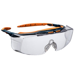 Portwest PS24 Peak OTG Glasses (Clear) - SafetyGoggles.co.uk